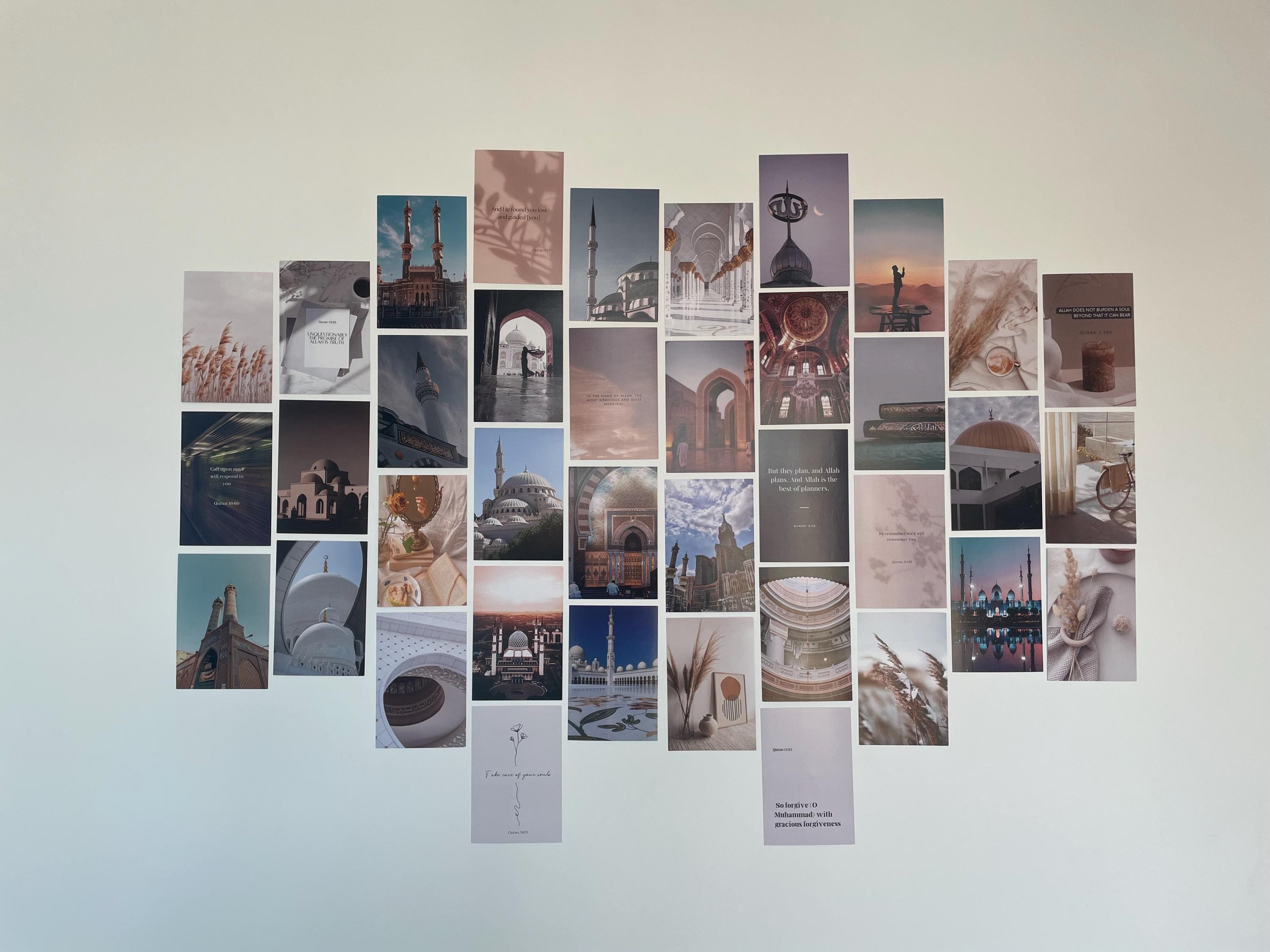 Islamic Wall Art Collage Kit – Boho Quran Prints (physical Prints ...