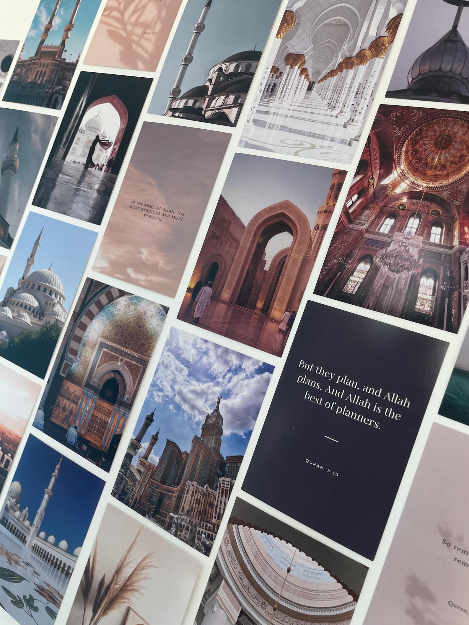 Islamic Wall Art Collage Kit – Boho Quran Prints (physical Prints) - Etsy