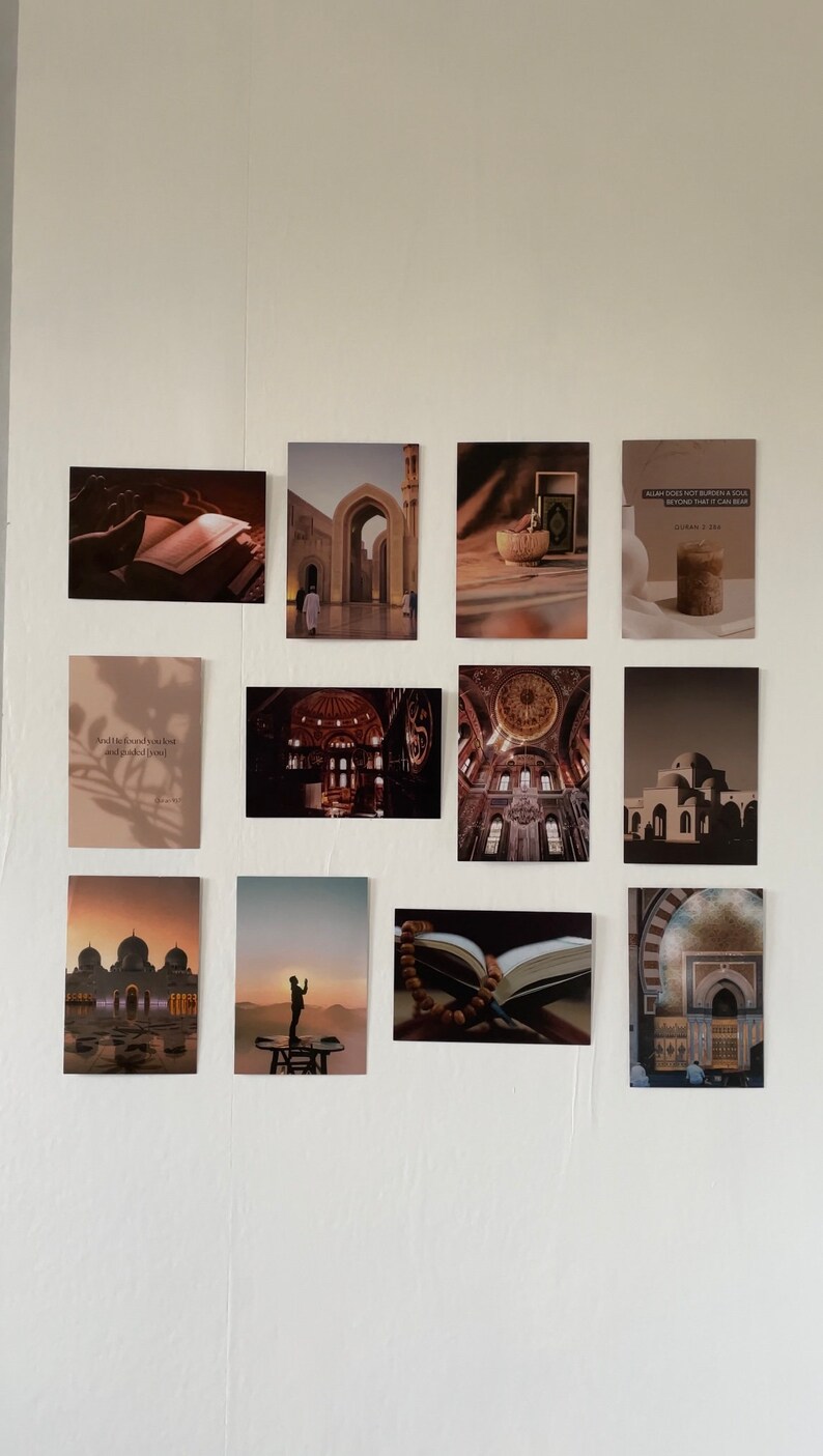 Islamic Wall Art Collage Kit – Boho Quran Prints (physical Prints) - Etsy