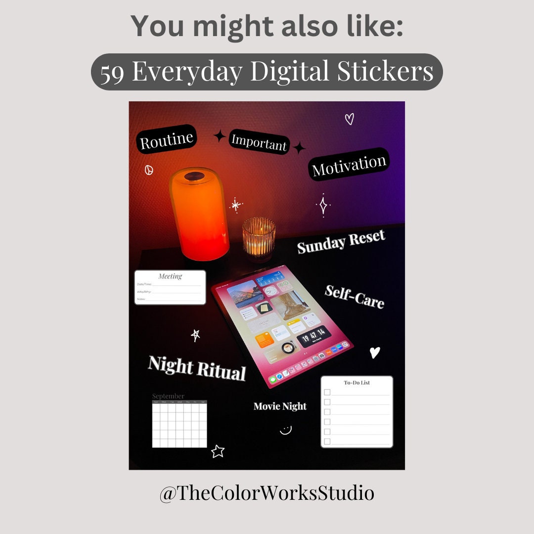 Minimal Weekly Digital Planner Dark Mode for iPad Goodnotes - Etsy