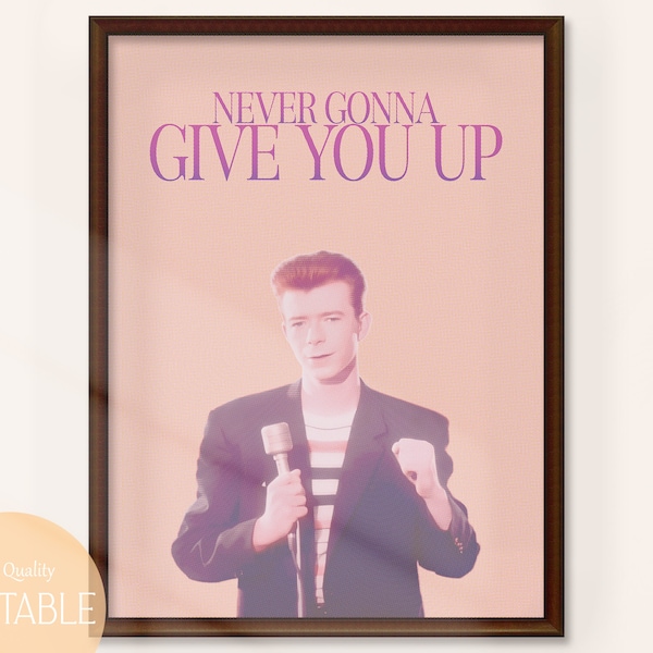 Rick roll printable - Etsy.de