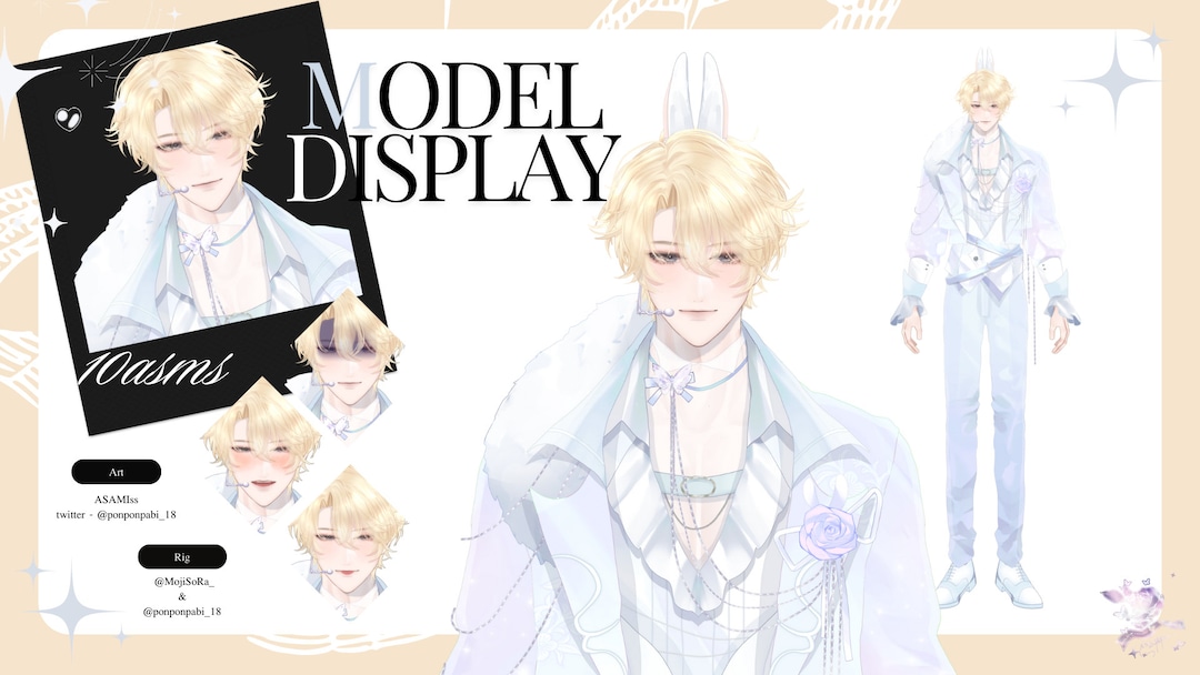 Vtuber Male Model Live2d (ready to Use, Premade) - Etsy