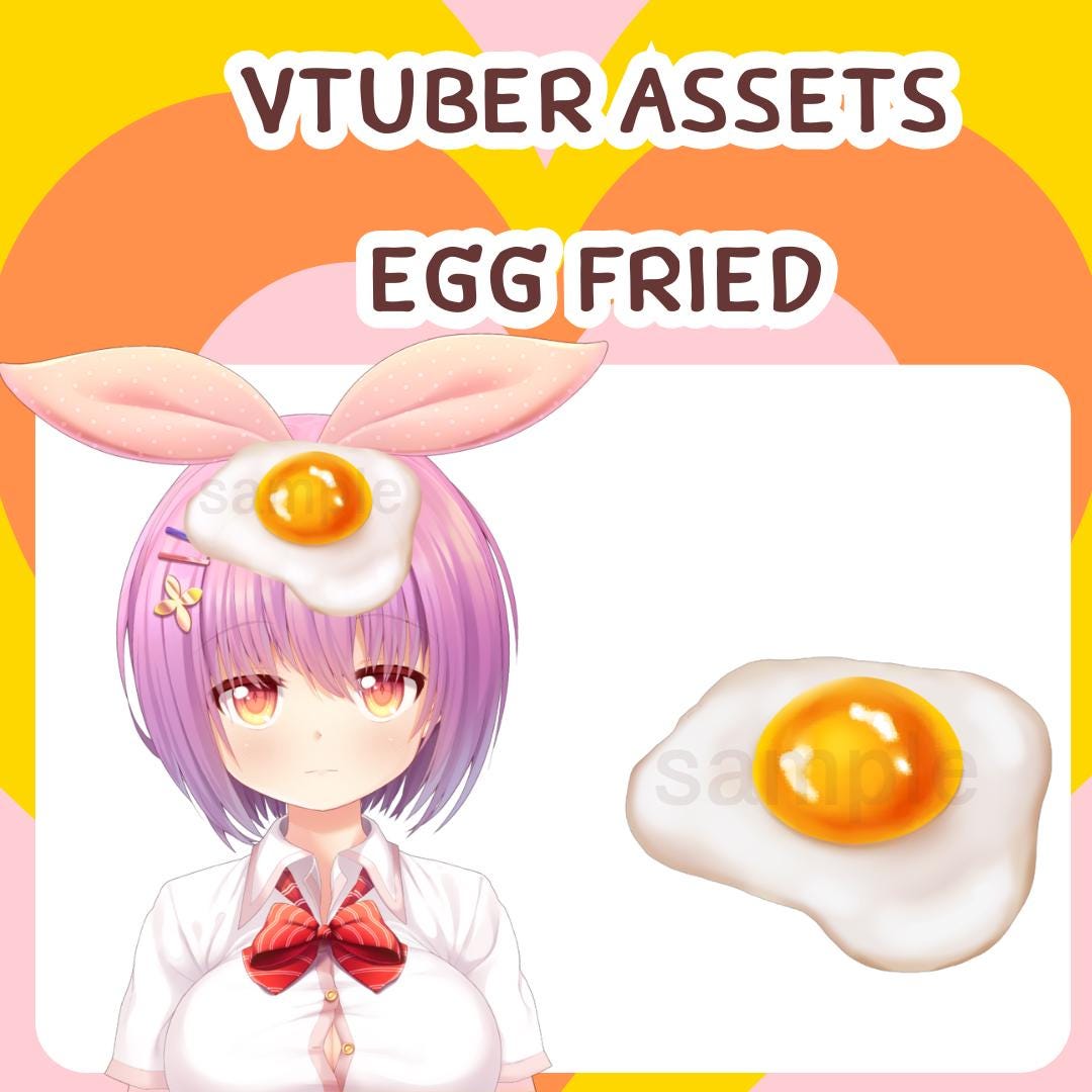 Vtuber Asset : Egg Fried (png+rig Live2d) - Etsy