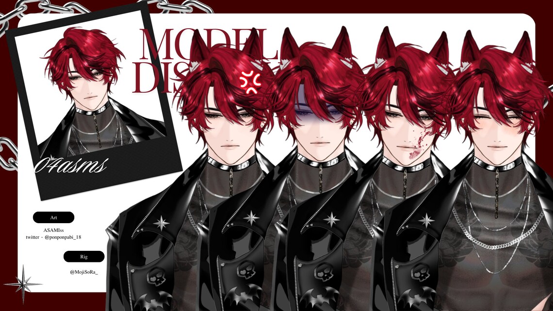 Vtuber Male Model Live2d (ready to Use, Premade) - Etsy