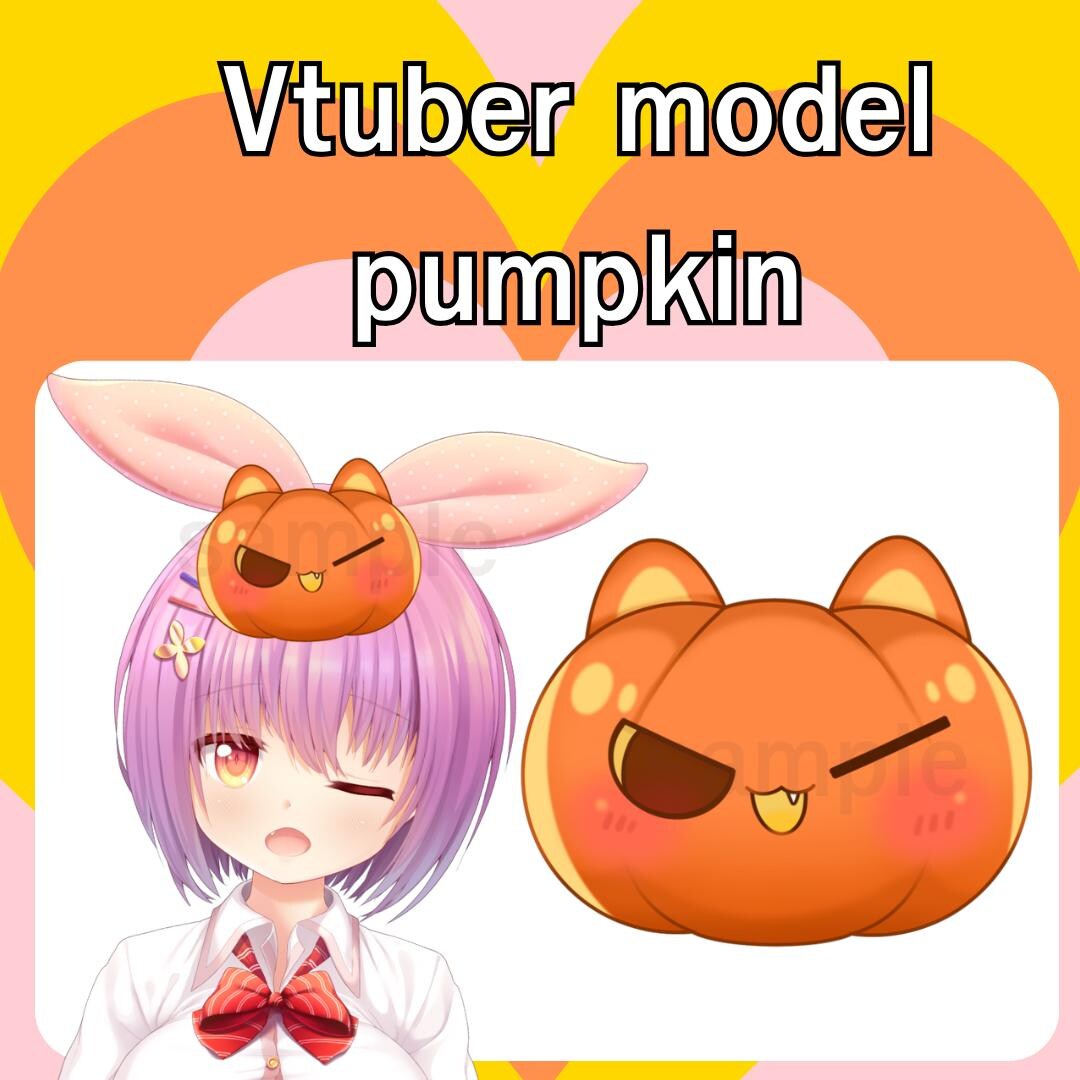 Premade Vtuber Model : Pumpkin Halloween Live2d - Etsy