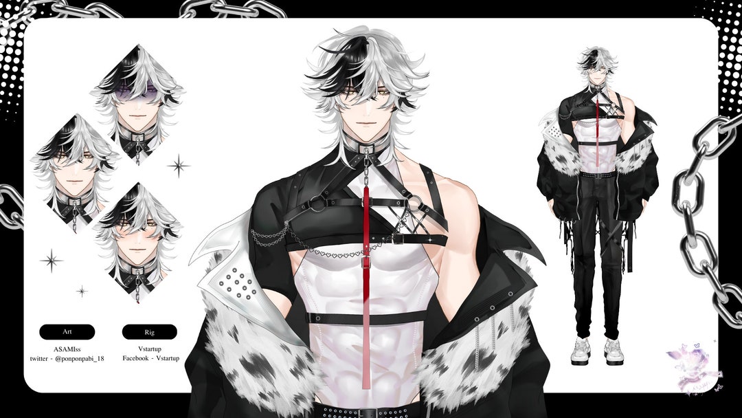 Vtuber Male Model Live2d (ready to Use, Premade) - Etsy