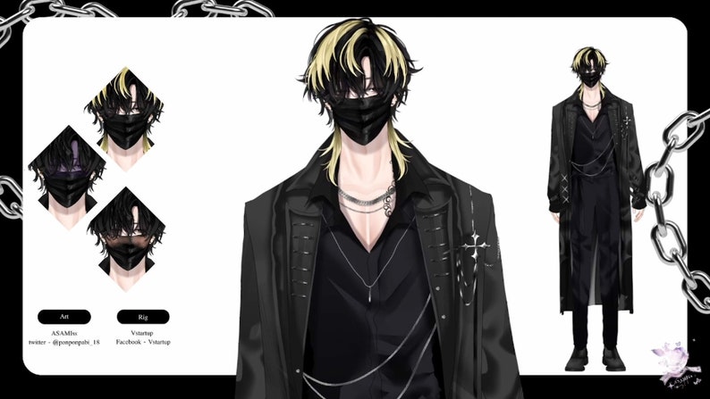 Vtuber Male Model Live2d (ready to Use, Premade) - Etsy