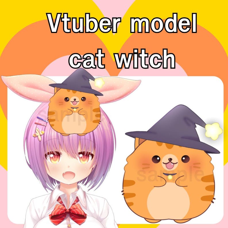 Premade Vtuber Model : Cat Witch Halloween Live2d - Etsy