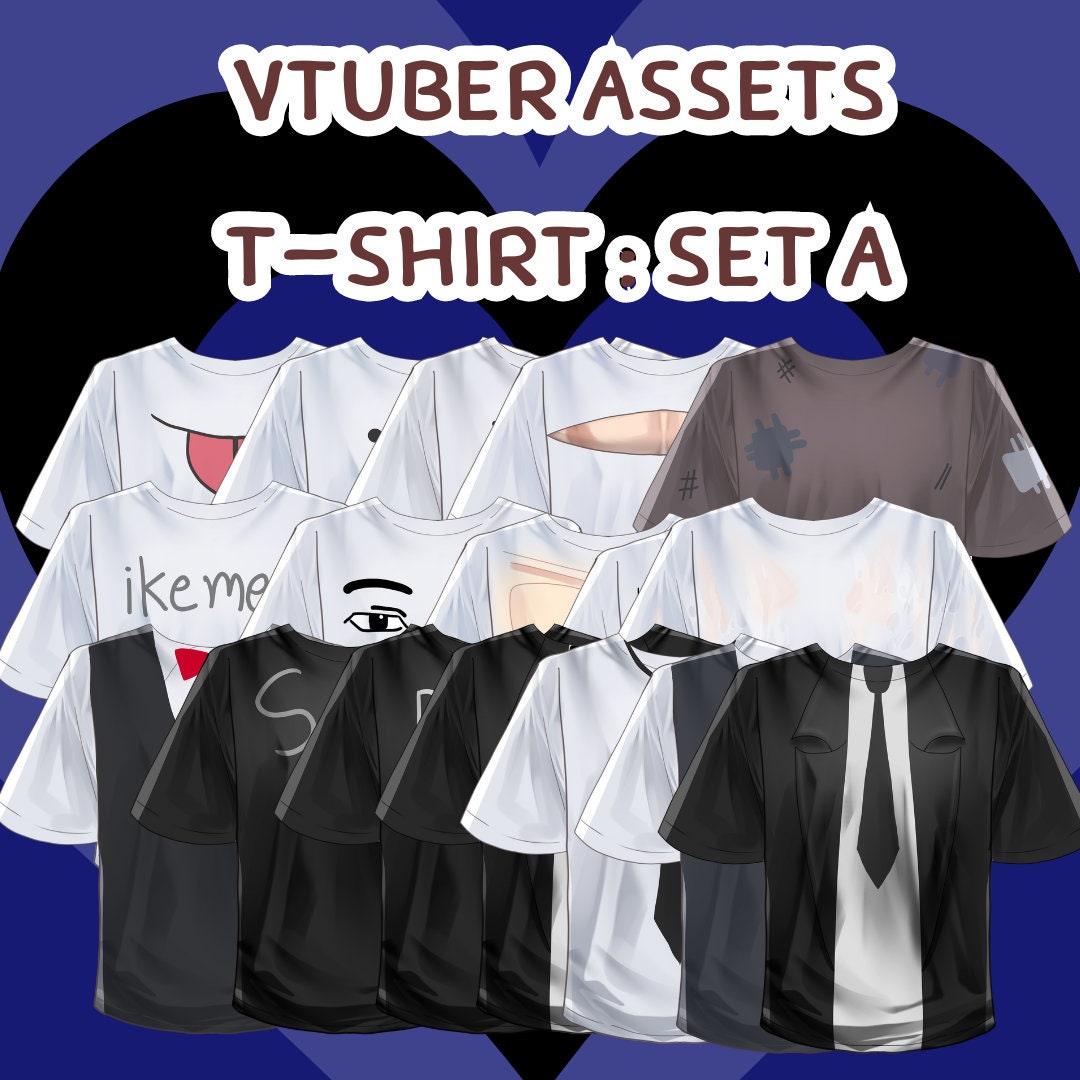 Vtuber Outfit Asset : 17 T-shirt - Etsy
