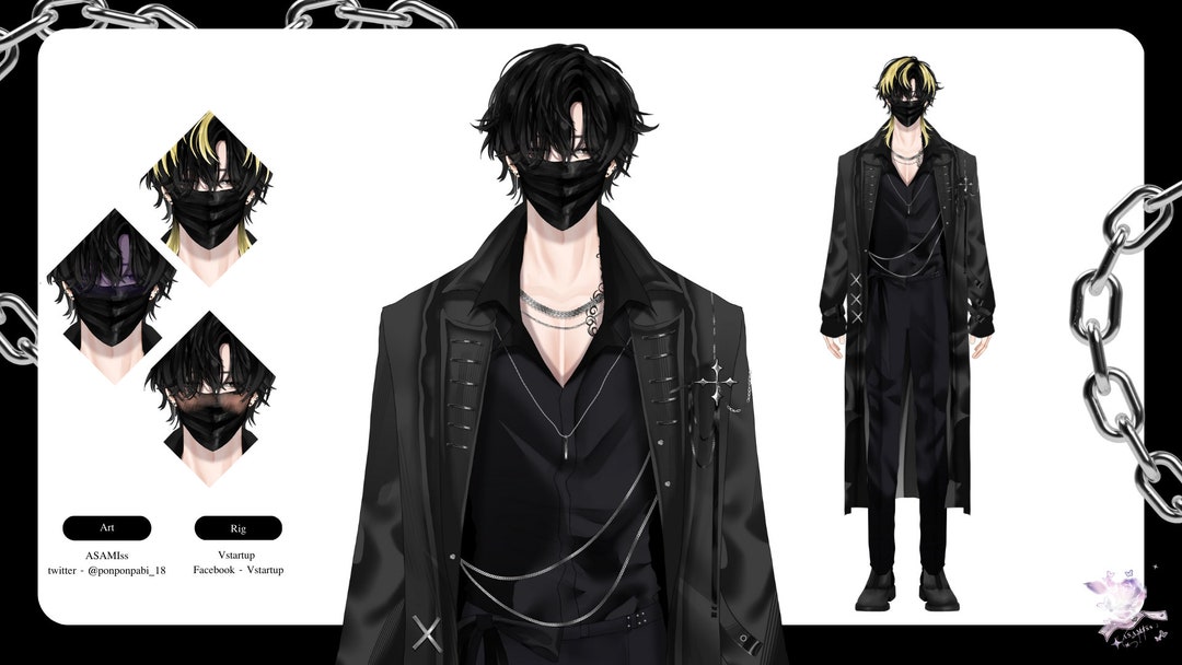 Vtuber Male Model Live2d (ready to Use, Premade) - Etsy