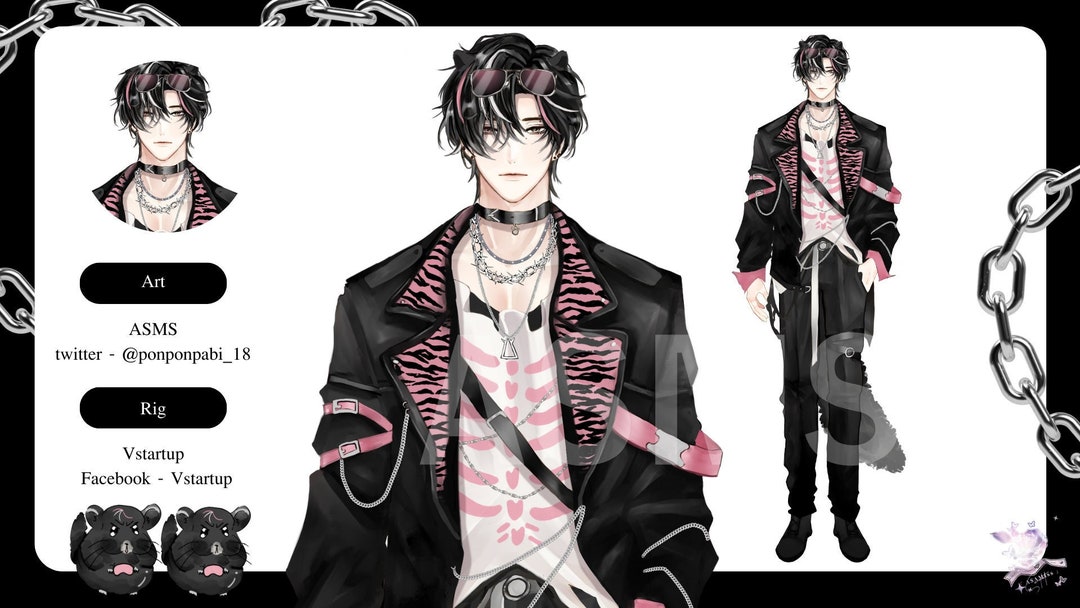 Vtuber Male Model Live2d (ready to Use, Premade) - Etsy