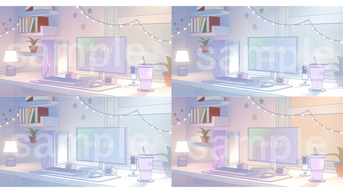 Loading Screen(evening Only) | Cozy Twitch Vtuber Scene Background ...