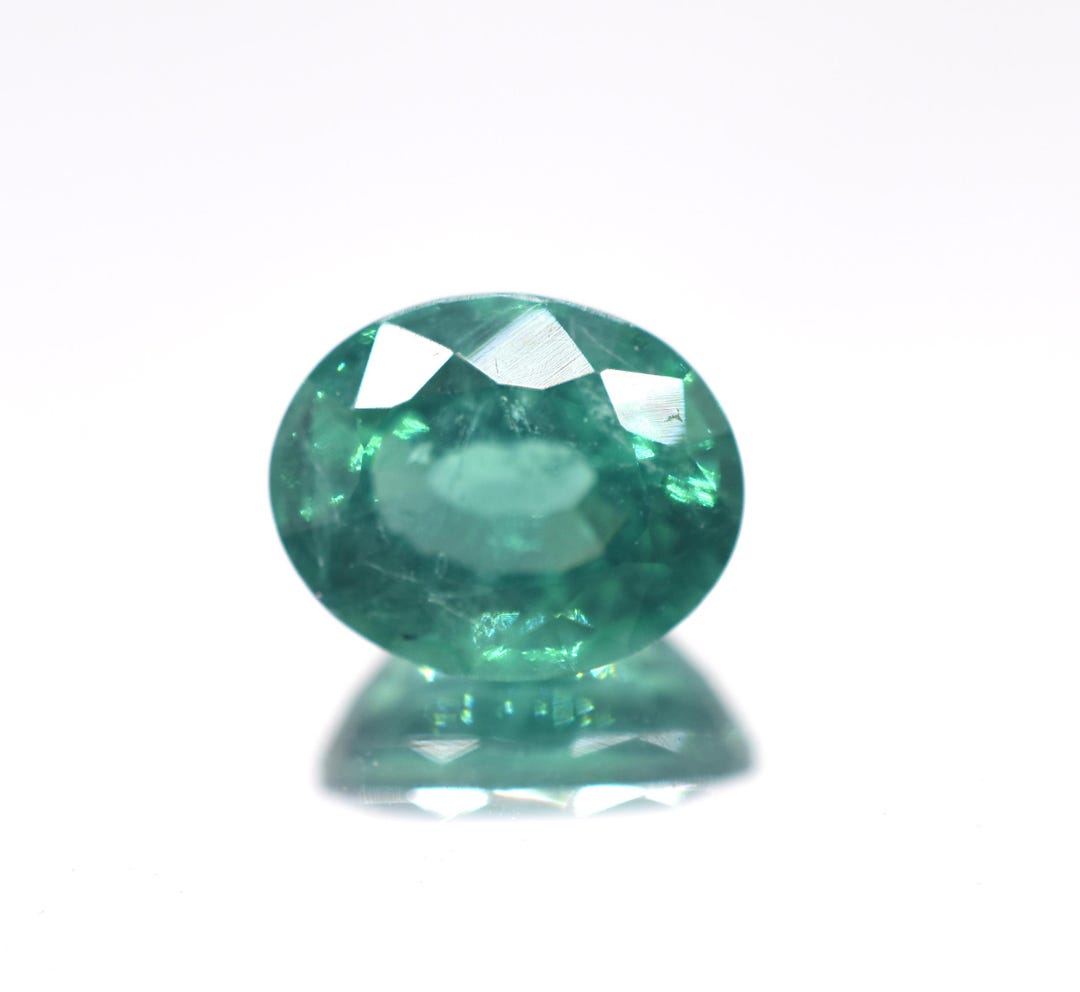 Lab Emerald With Visible Inclusions Dark Green Zambian Emerald Oval ...