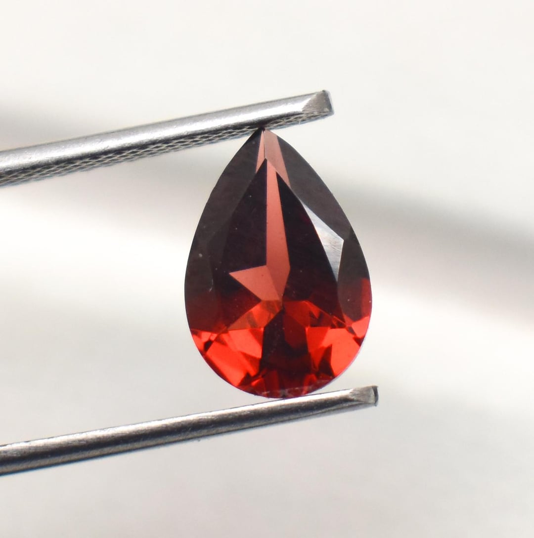Natural Red Garnet Teardrop Cabochon, January Birthstone, Pear Cut ...