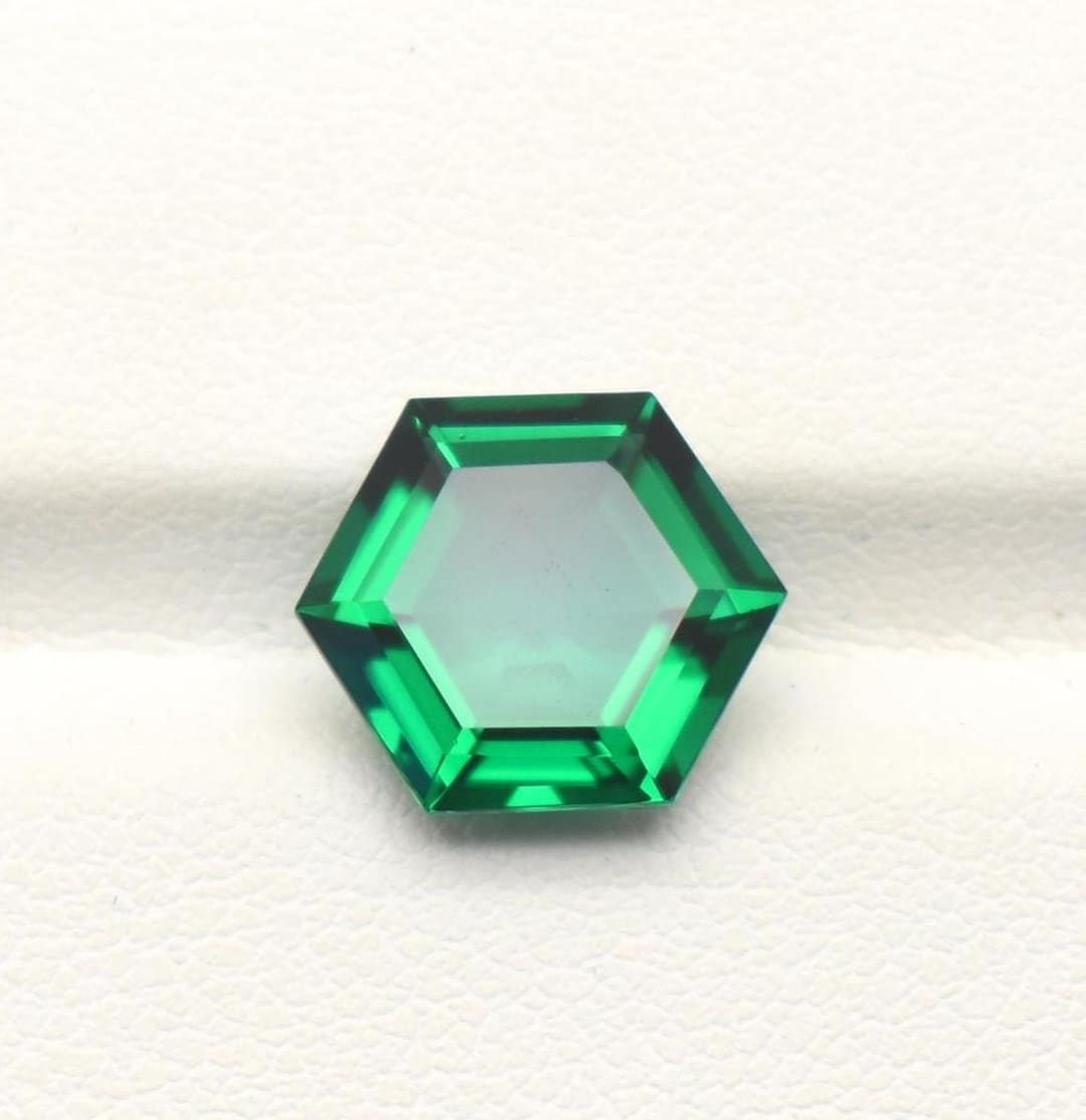Lab Emerald Hexagon 6 MM to 20 MM Sizes Available Lab Created NENO ...