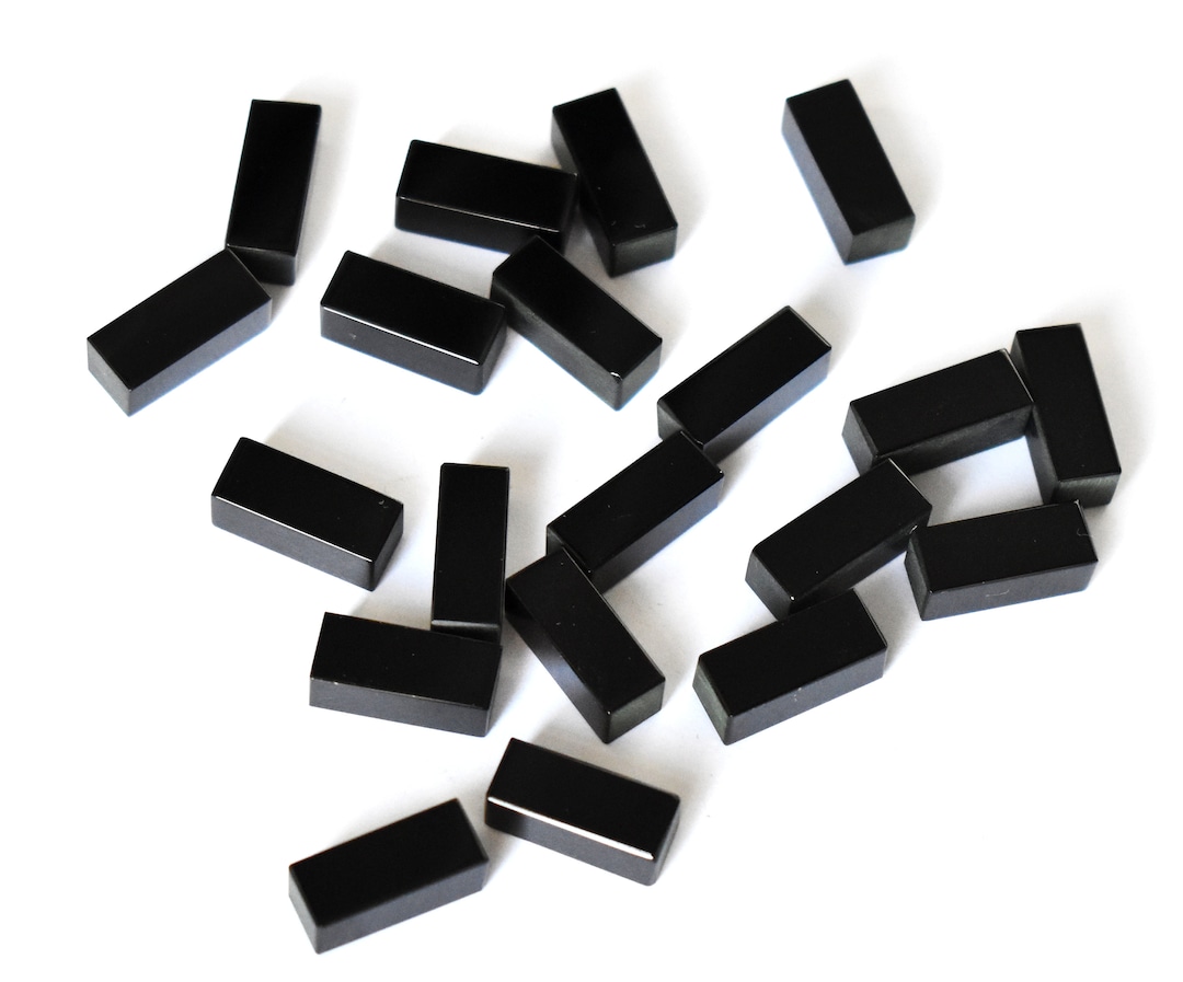 Natural Black Onyx Crystal Box Tubes 13X8 MM Sizes Smooth Polish ...