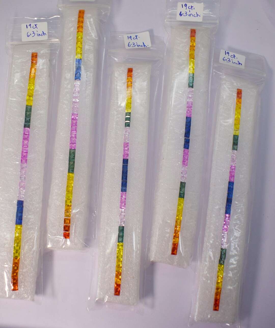 Square Cut Rainbow Sapphire Line: Multi Color Loose Gemstones Lab ...