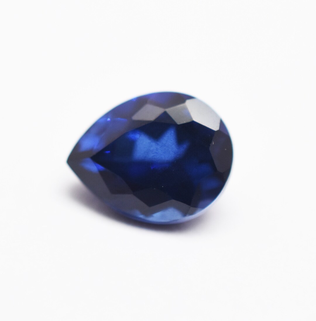 Lab Grown Blue Sapphire Pear Cut 5X3 Mm to 14X10 Mm Lab Grown Corundum ...