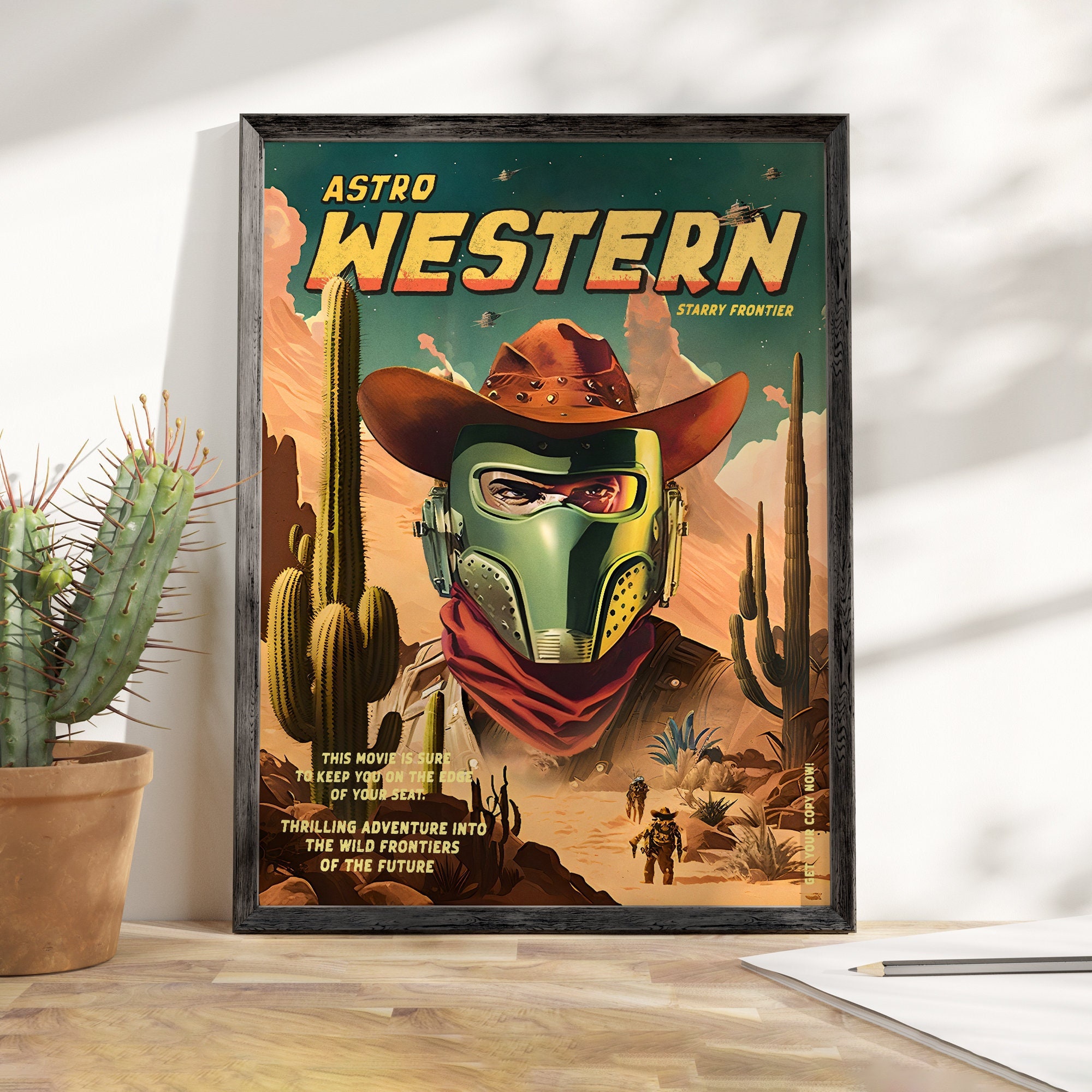 Space Cowboys - Cosmic Art, Retro Futuristic Art, Vintage Western ...