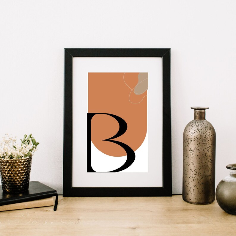 Letter B Wall Art Letter B Artwork Letter B Printable Poster I Digital ...
