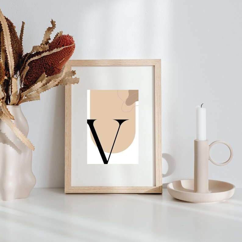 Letter V Wall Art | Letter V Artwork | Letter V Printable Poster I ...