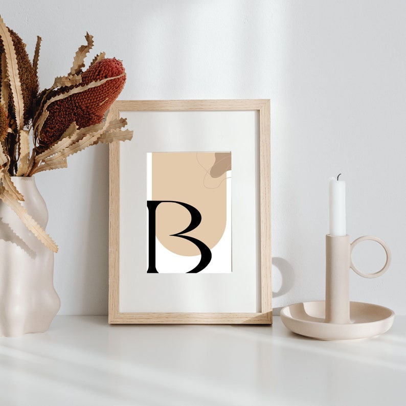Letter B Wall Art Letter B Artwork Letter B Printable Poster I Digital ...