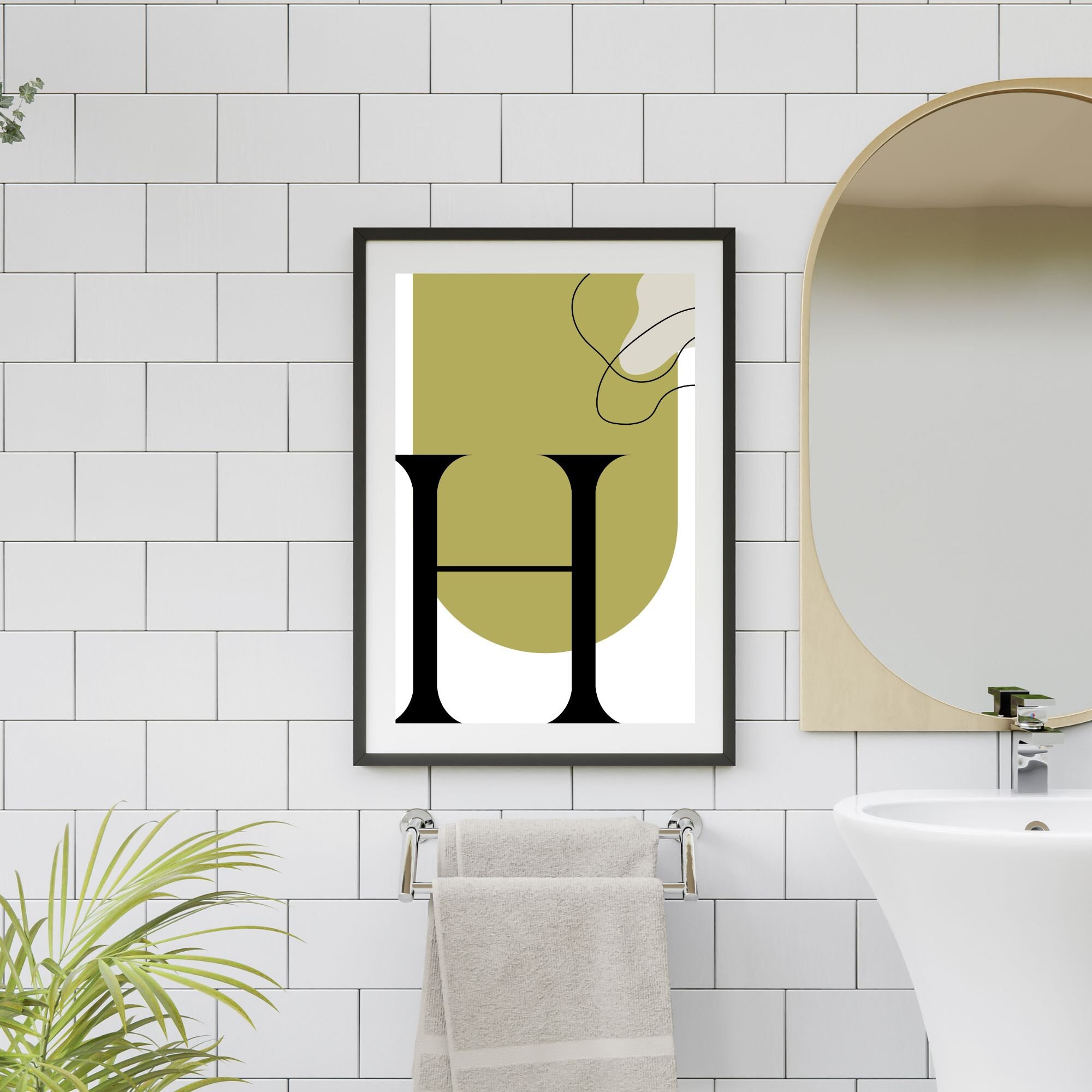 Letter H Wall Art Letter H Artwork Letter H Printable - Etsy