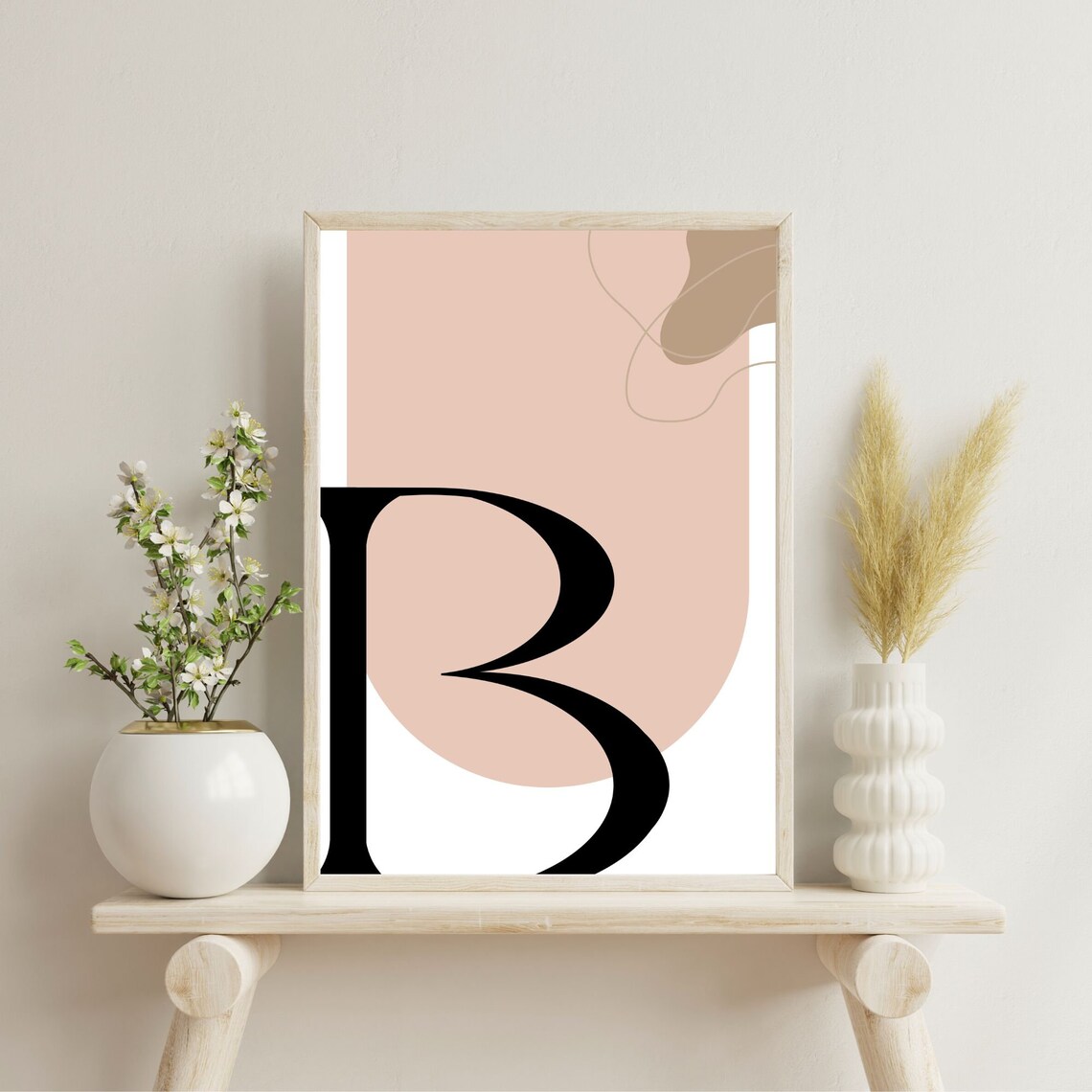 Letter B Wall Art Letter B Artwork Letter B Printable Poster I Digital ...