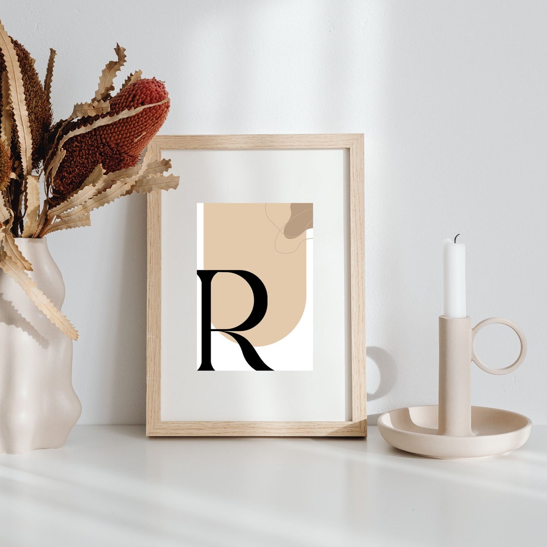 Letter R Wall Art Letter R Artwork Letter R Printable Poster I Digital ...