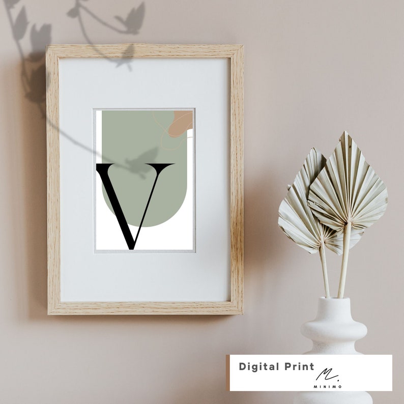 Letter V Wall Art | Letter V Artwork | Letter V Printable Poster I ...