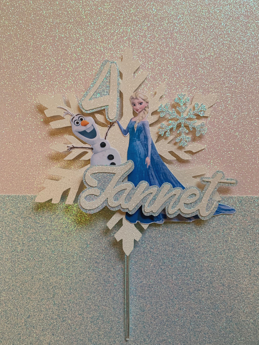 Personalised Elsa Frozen Cake Topper Elsa Cake Topper Party Decoration ...