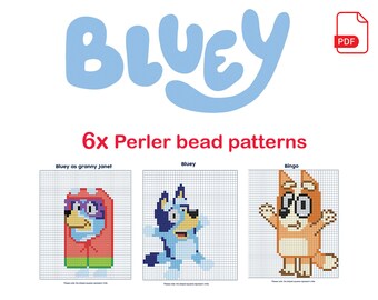 DIGITAL FILE ONLY - Perler Bead Pattern for Bluey and Bingo - Etsy