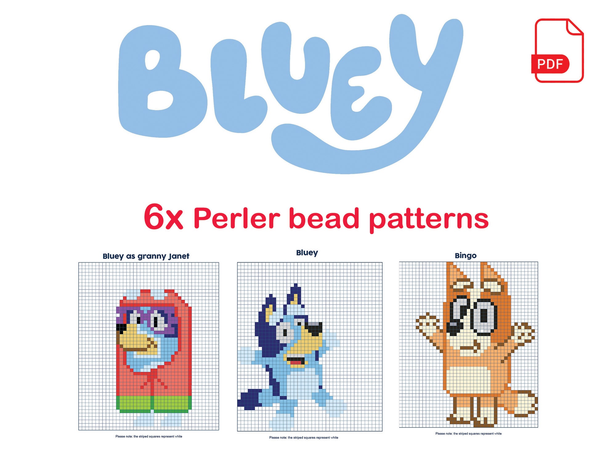 Bluey Perler Bead Pattern - Etsy