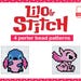 Set of 4 Stitch and Angel Perler Bead Pattern Digital Template Download ...
