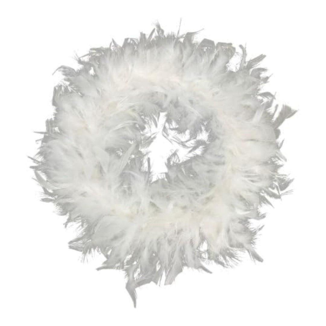 Fluffy Round Feather Wreath for Decorating, Processing, Hanging, as a ...