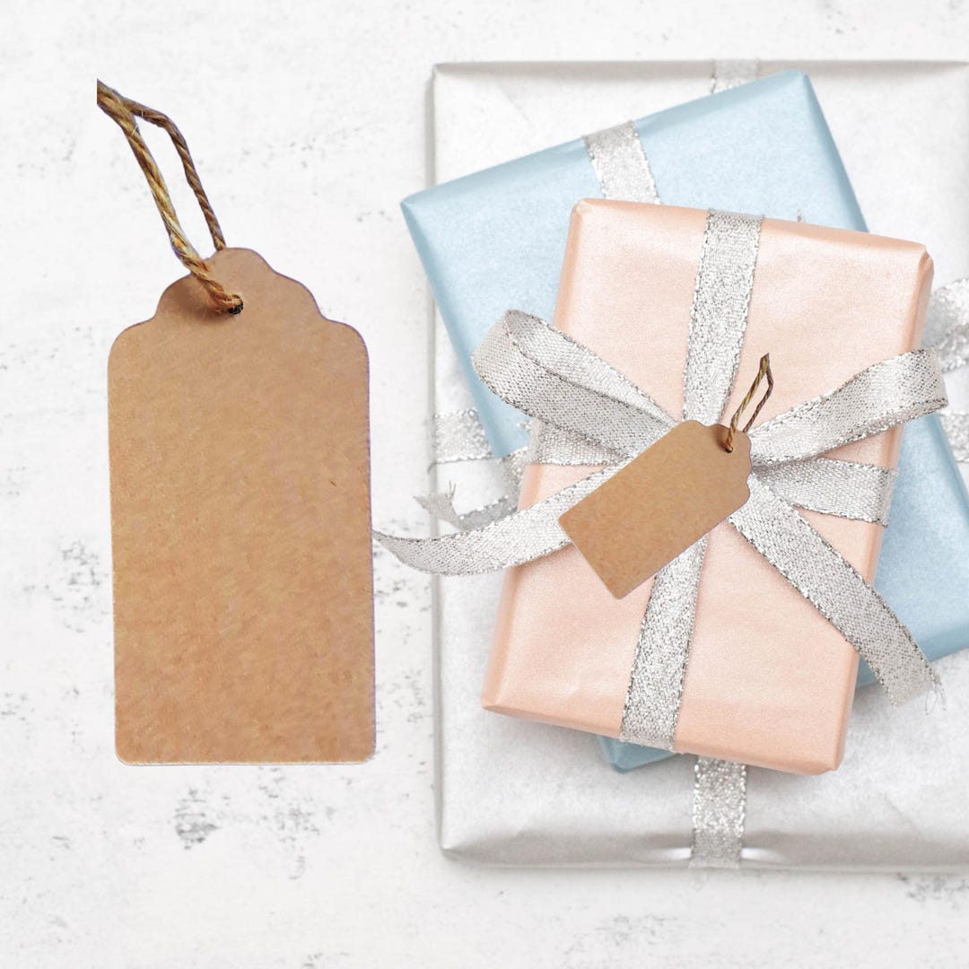 25 Blank Kraft Paper Gift Tags for Writing, Wedding Gift Tags, Gifts ...