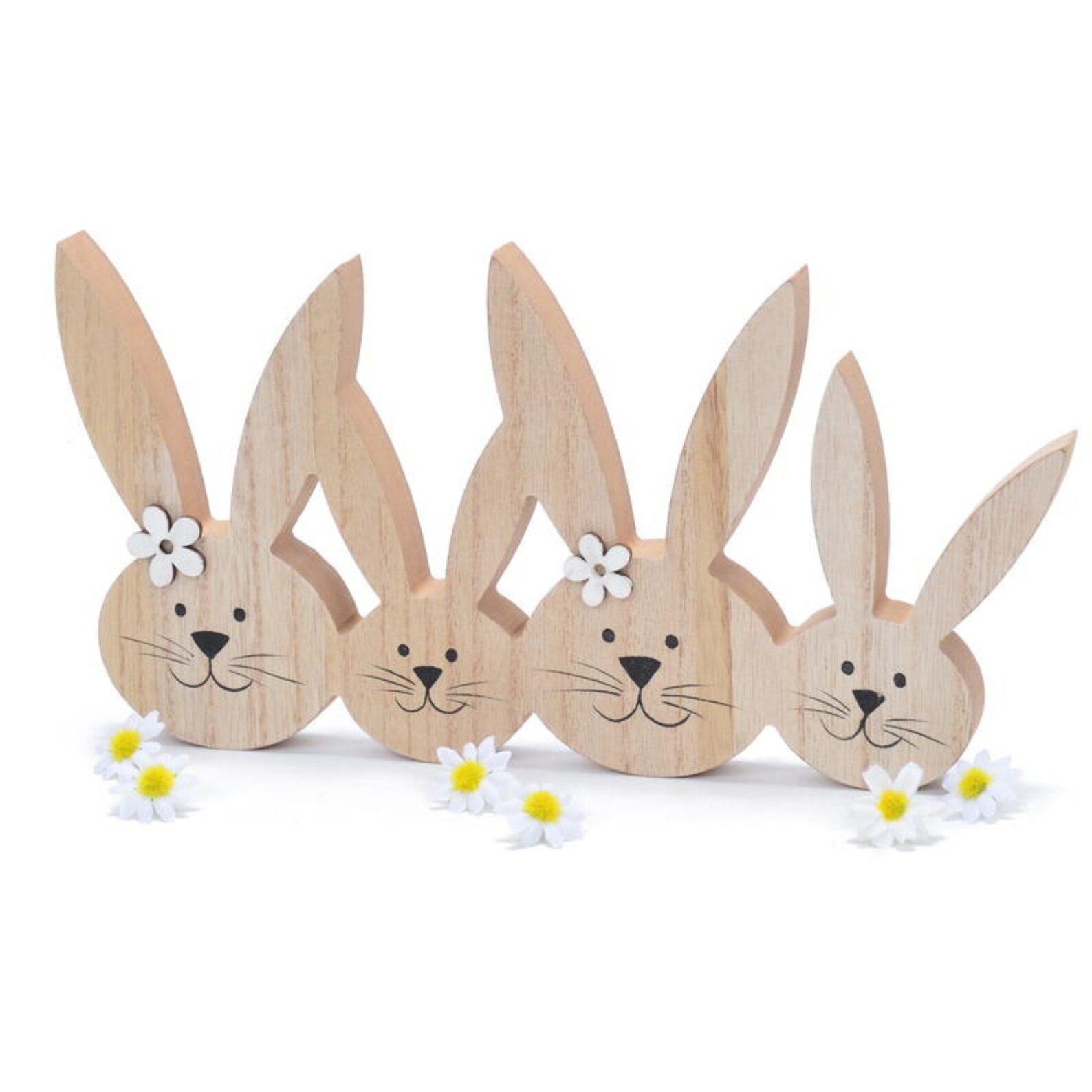 Large Wooden Bunny Decoration, These Cute Easter Bunnies Bring ...