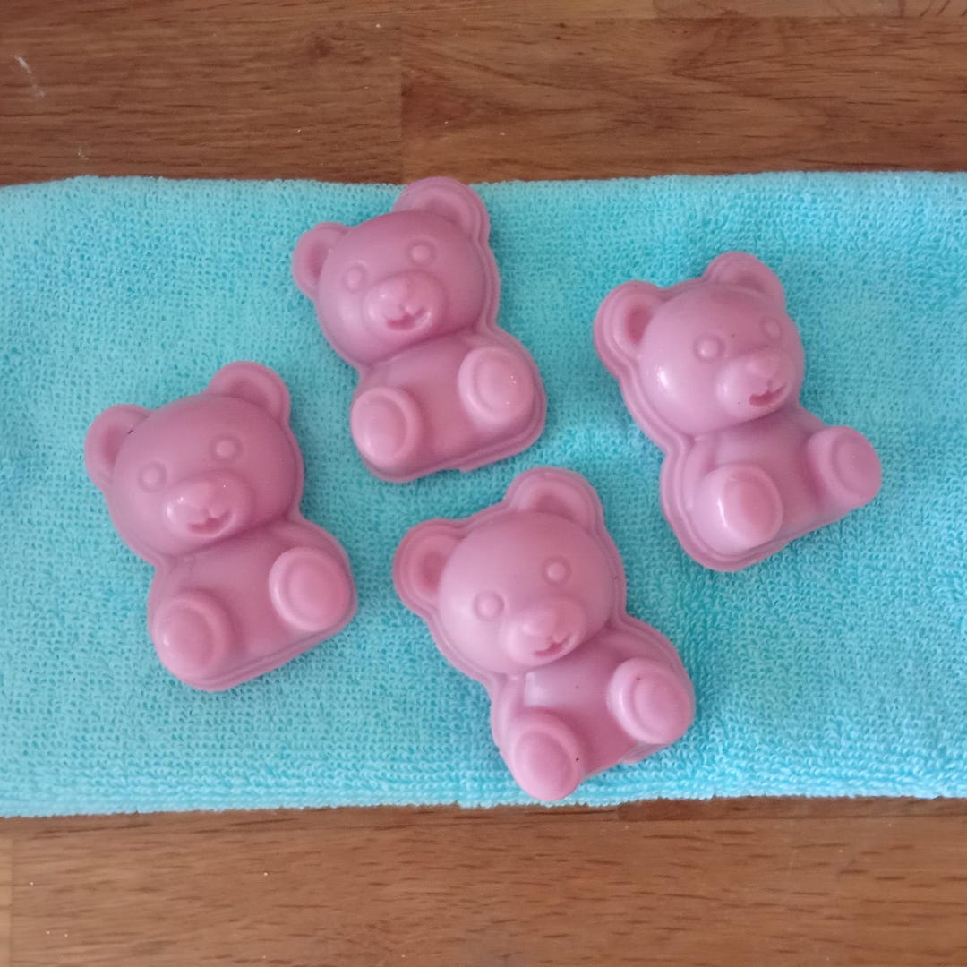 4 Small Bear Soaps for Children Vanilla Berry, Children's Soap, Motif ...