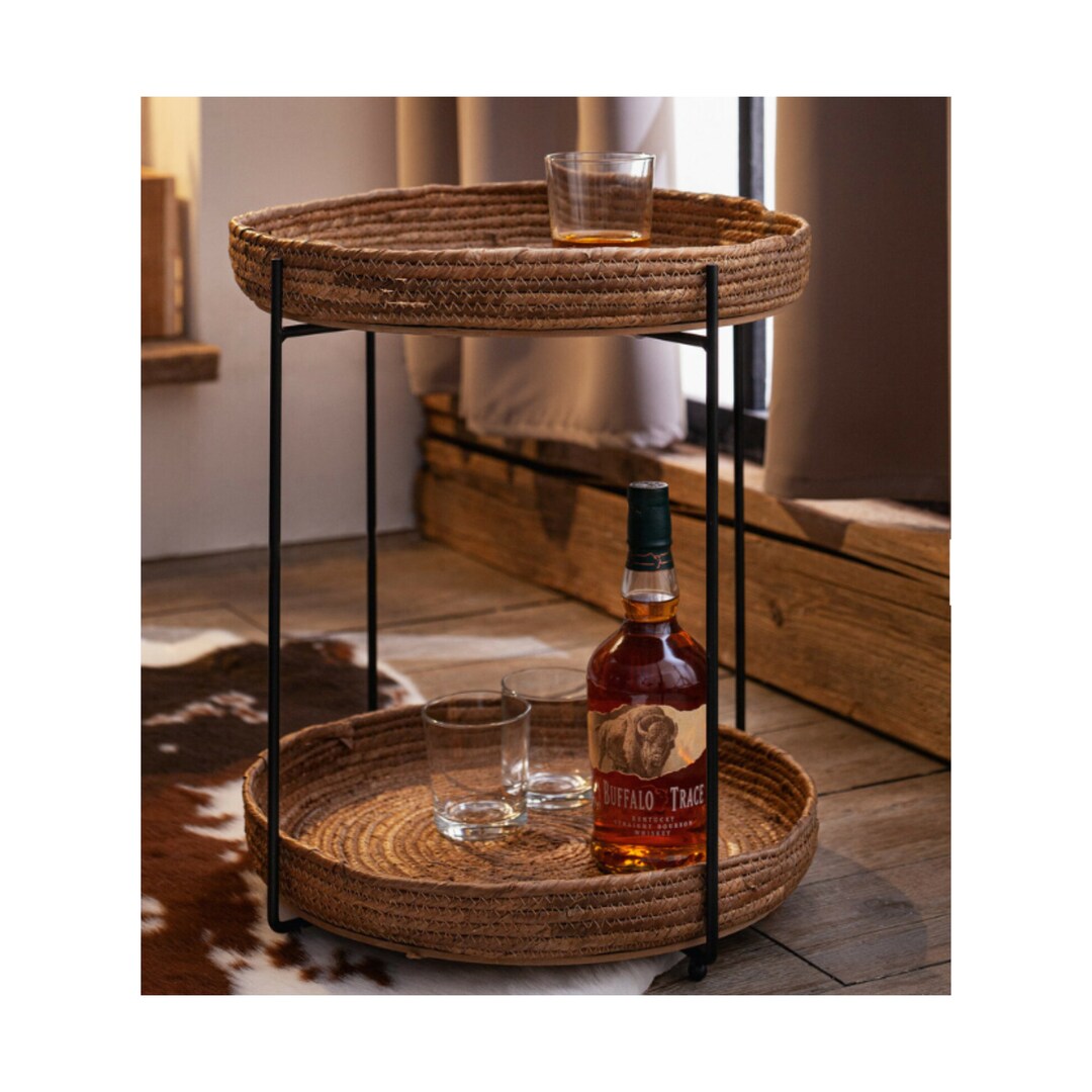 Side Table for Living Room or Dining Room Side Table Wicker - Etsy