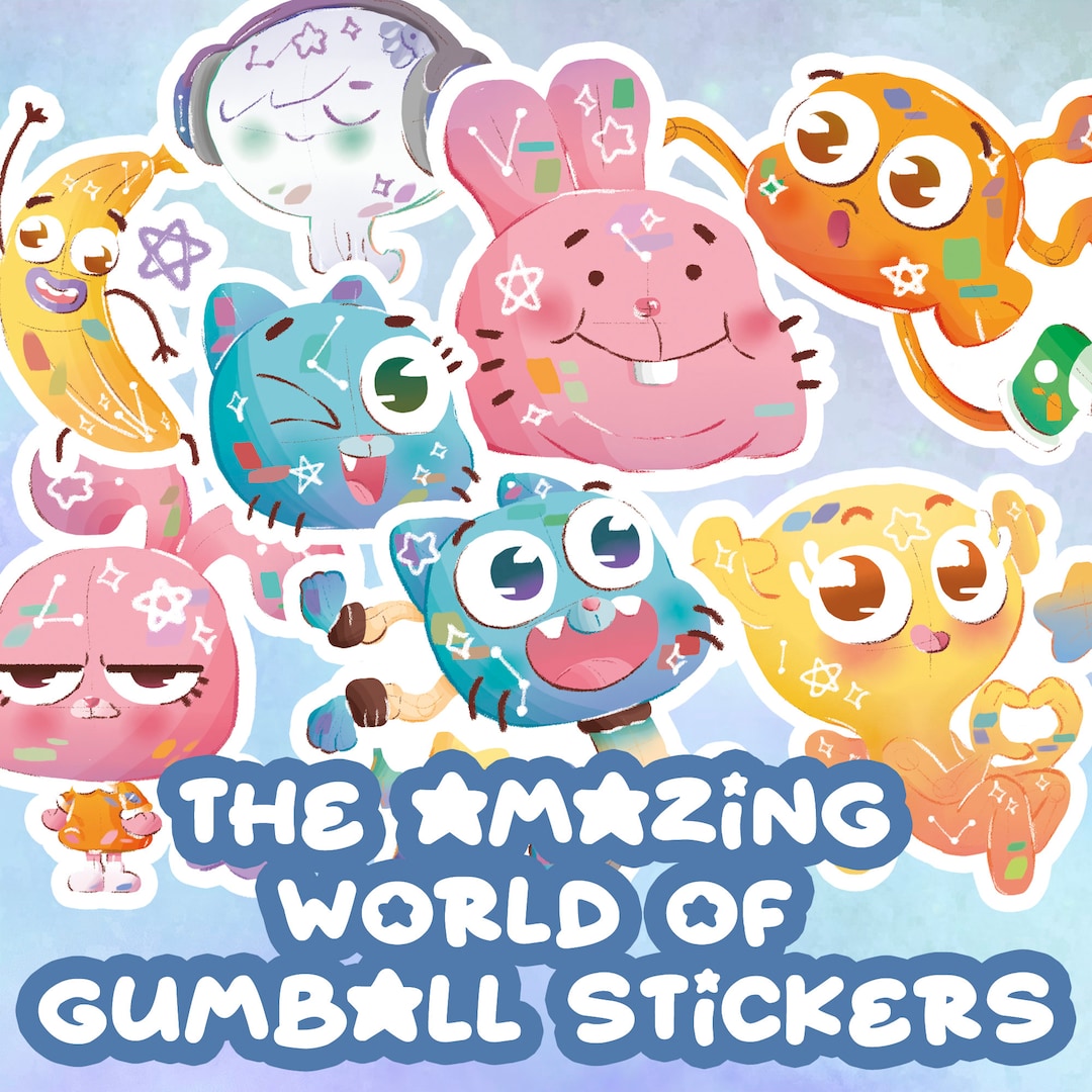 The Amazing World of Gumball Stickers Set - Etsy