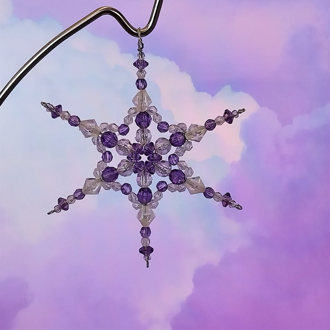 Purple 6 Point Star Suncatcher - Etsy