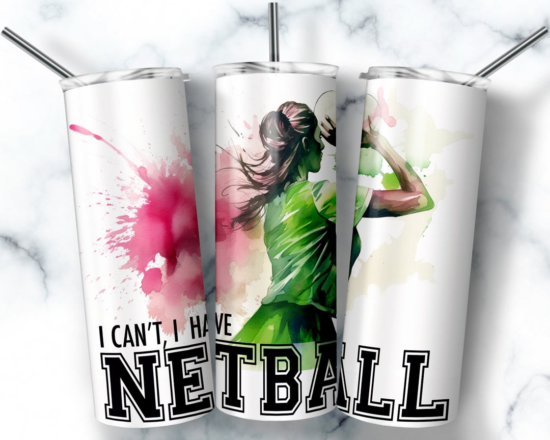 Netball 20 Oz Skinny Tumbler Wrap Netball Gift for Coach Netball Team ...