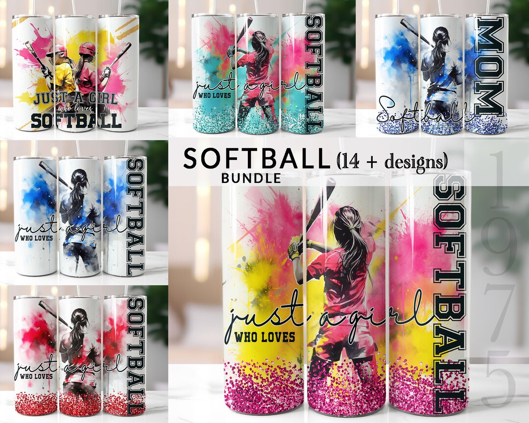 Softball Bundle Softball Tumbler Wrap Bundle Softball Png, Softball Mom ...