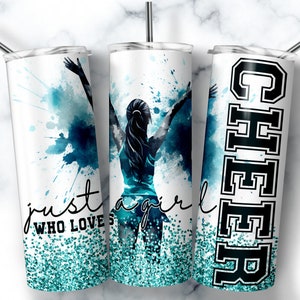 Cheer Png 20 Oz Skinny Tumbler Wrap Just a Girl Who Loves Cheer Coach ...