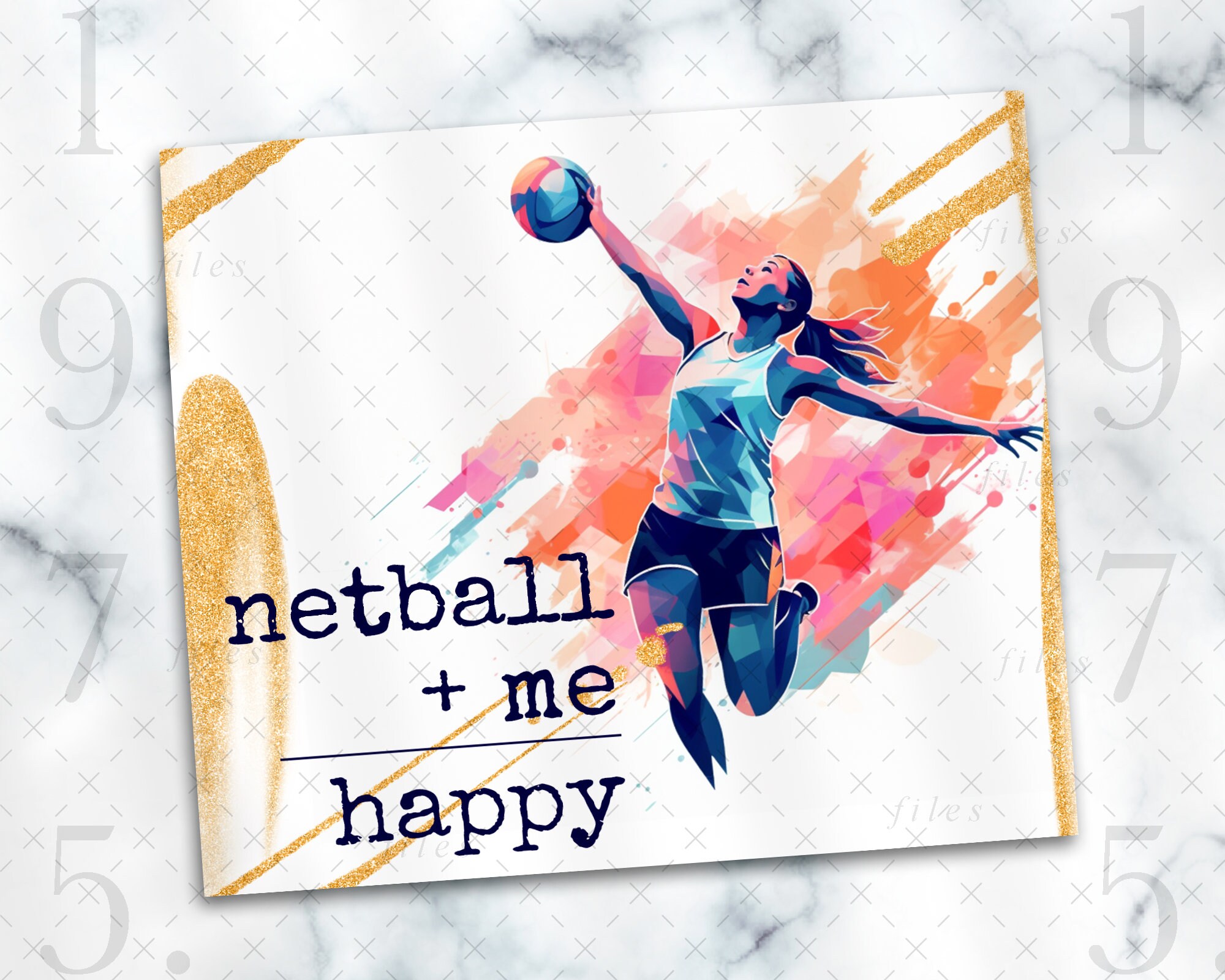 Netball Girl Tumbler Wrap Netball Team Gifts Coach Gift 20 Oz - Etsy