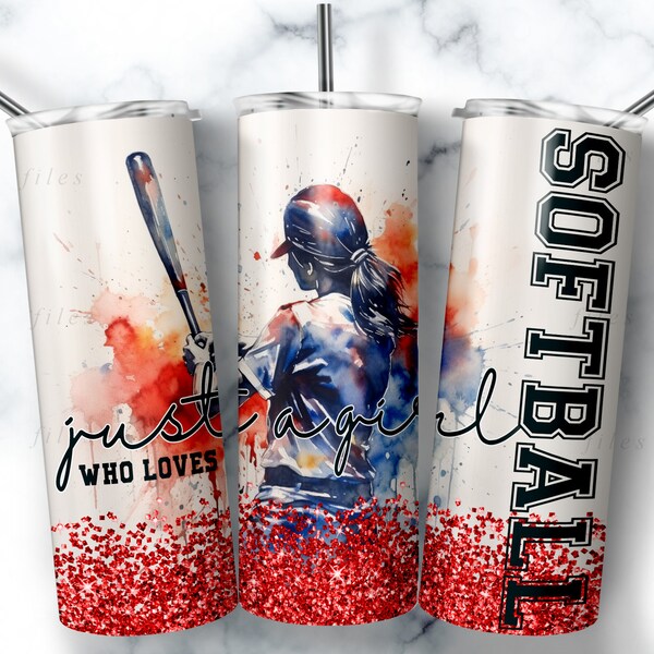 Softball Designs Just a Girl - Etsy