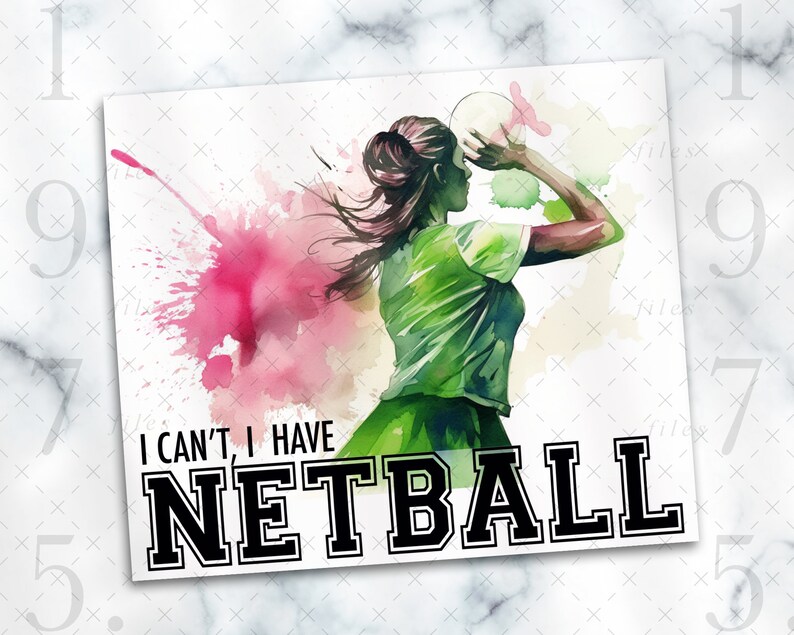 Netball 20 Oz Skinny Tumbler Wrap Netball Gift for Coach Netball Team ...