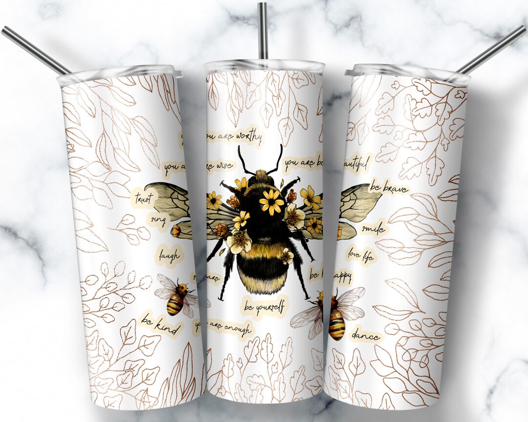 Trendy Bee Affirmations 20oz Tumbler Wrap PNG (digital Download) - Etsy