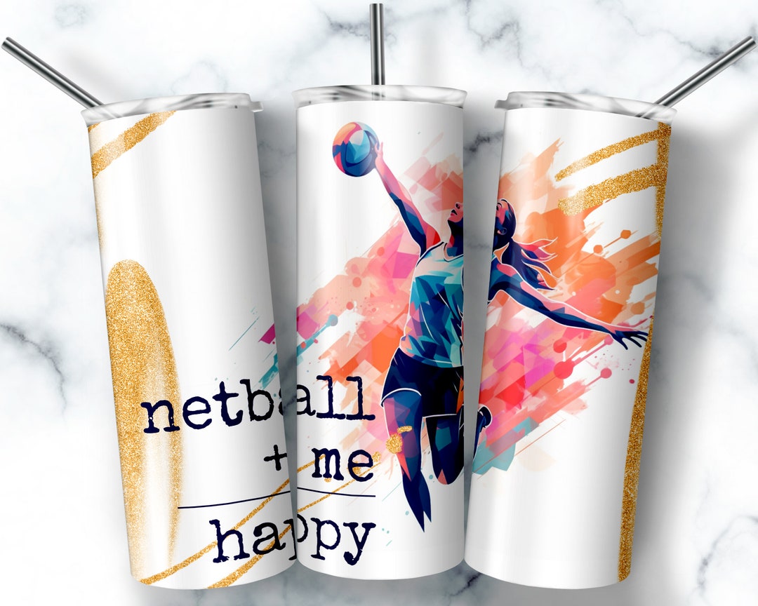Netball Girl Tumbler Wrap Netball Team Gifts Coach Gift 20 Oz Skinny ...