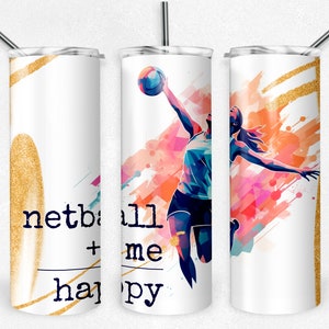 Netball Girl Tumbler Wrap Netball Team Gifts Coach Gift 20 Oz Skinny ...